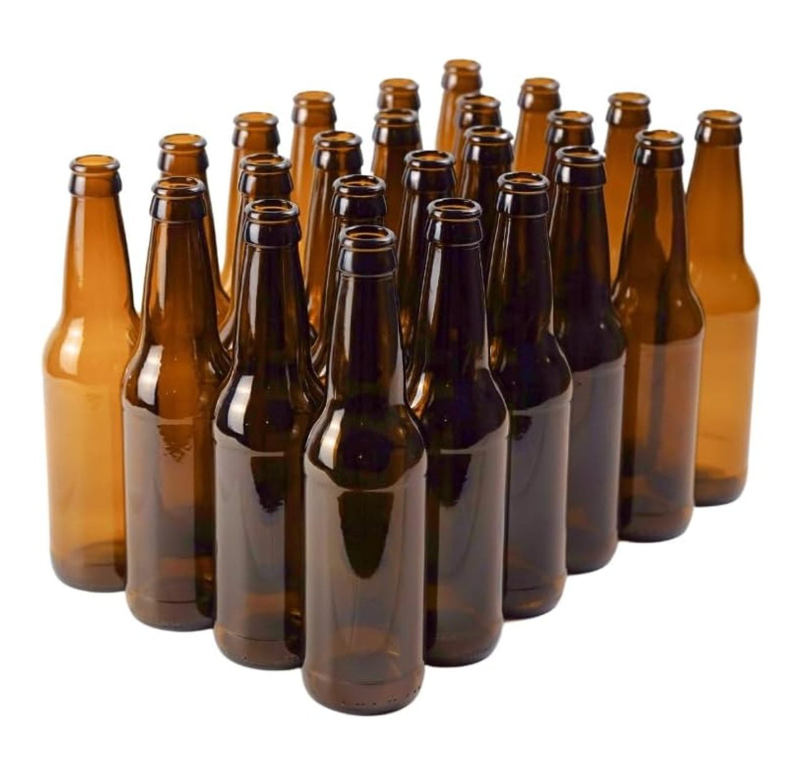 24-Pack 12oz Amber Longneck Glass Beer Bottles - Walmart.com