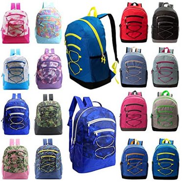 24 Value Bundle Pack - 17 Inch Wholesale Sport Backpacks in 8 Assorted ...