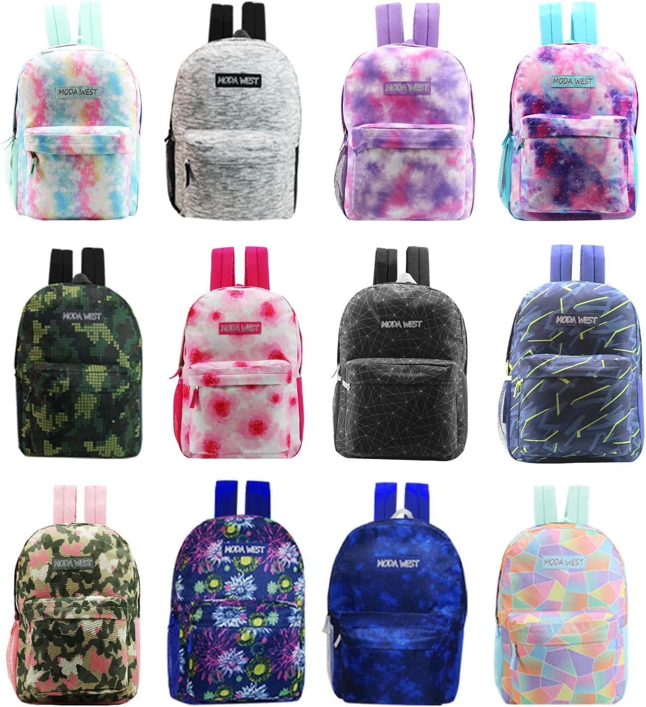 "Wholesale Classic 17"" Bulk Backpacks - 24 Pack Bookbags for School ...