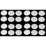JSP Manufacturing 24 Pack 2" White Round Plastic Louver Soffit Air Vent ...