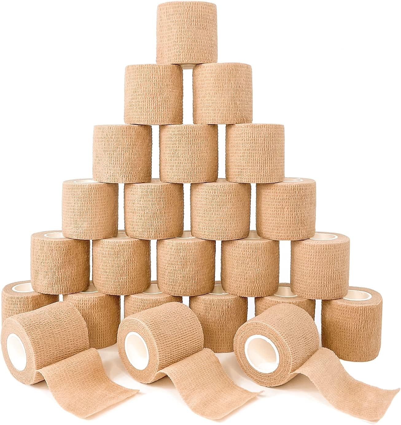 [24 Pack 2"x5 Yards]Self Adhesive Bandages Pre Wrap, Athletic Elastic ...