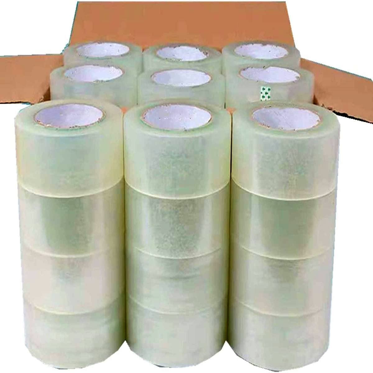 24 Pack 3 Inch x 110 Yards 1.8 Mil Clear Packing Tape Thickness for ...