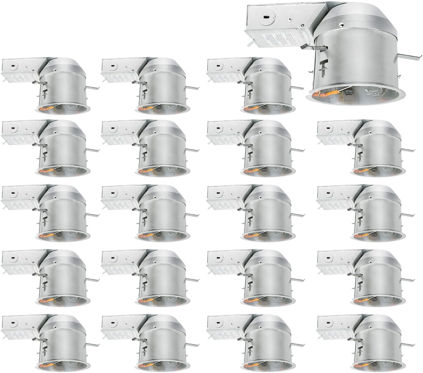 24 Pack 4 Inch Recessed Lighting Housing Remodel, Shallow Type Airtight ...
