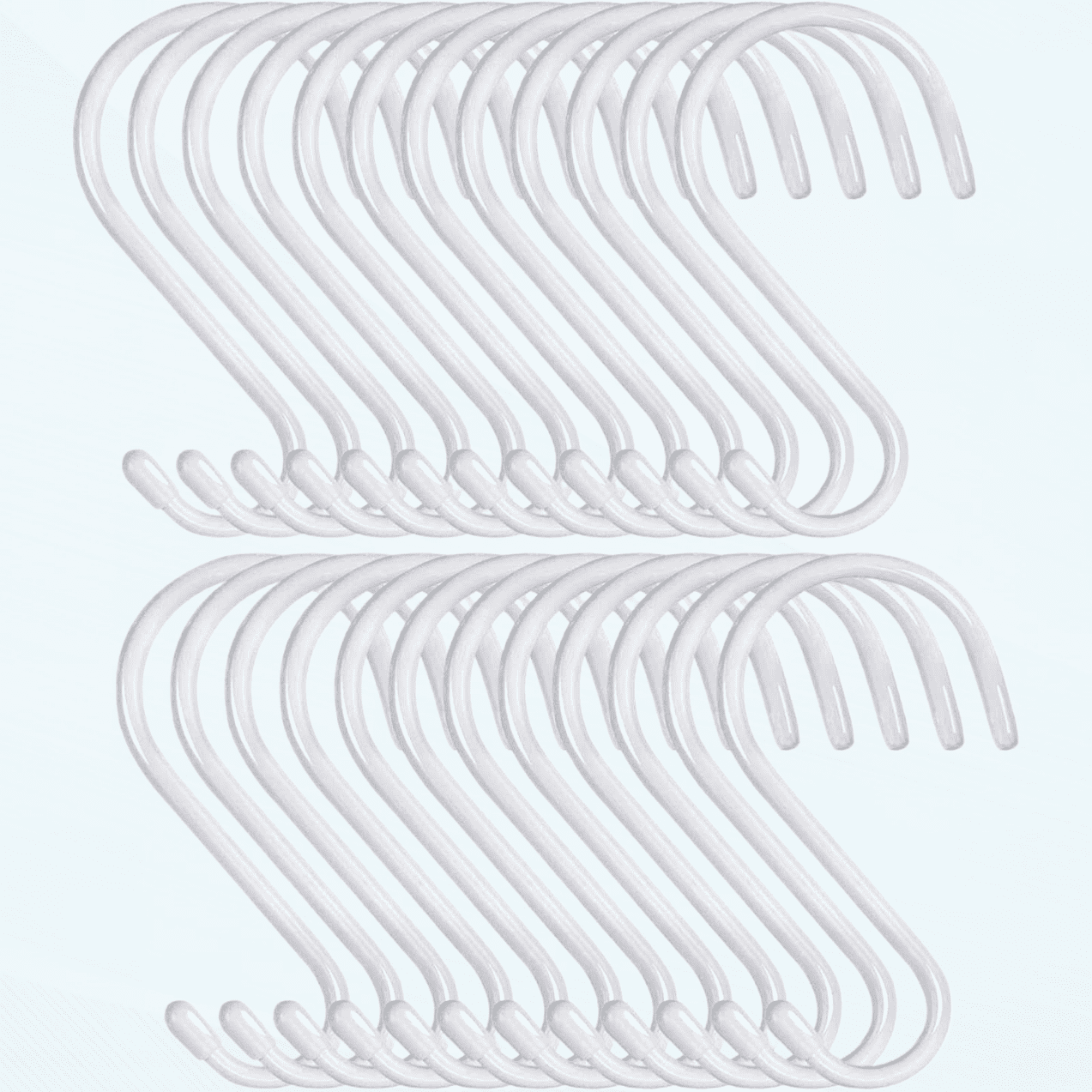 24 Pack 4 Inch Vinyl Coated S Hooks Heavy Duty Large S Hooks for ...