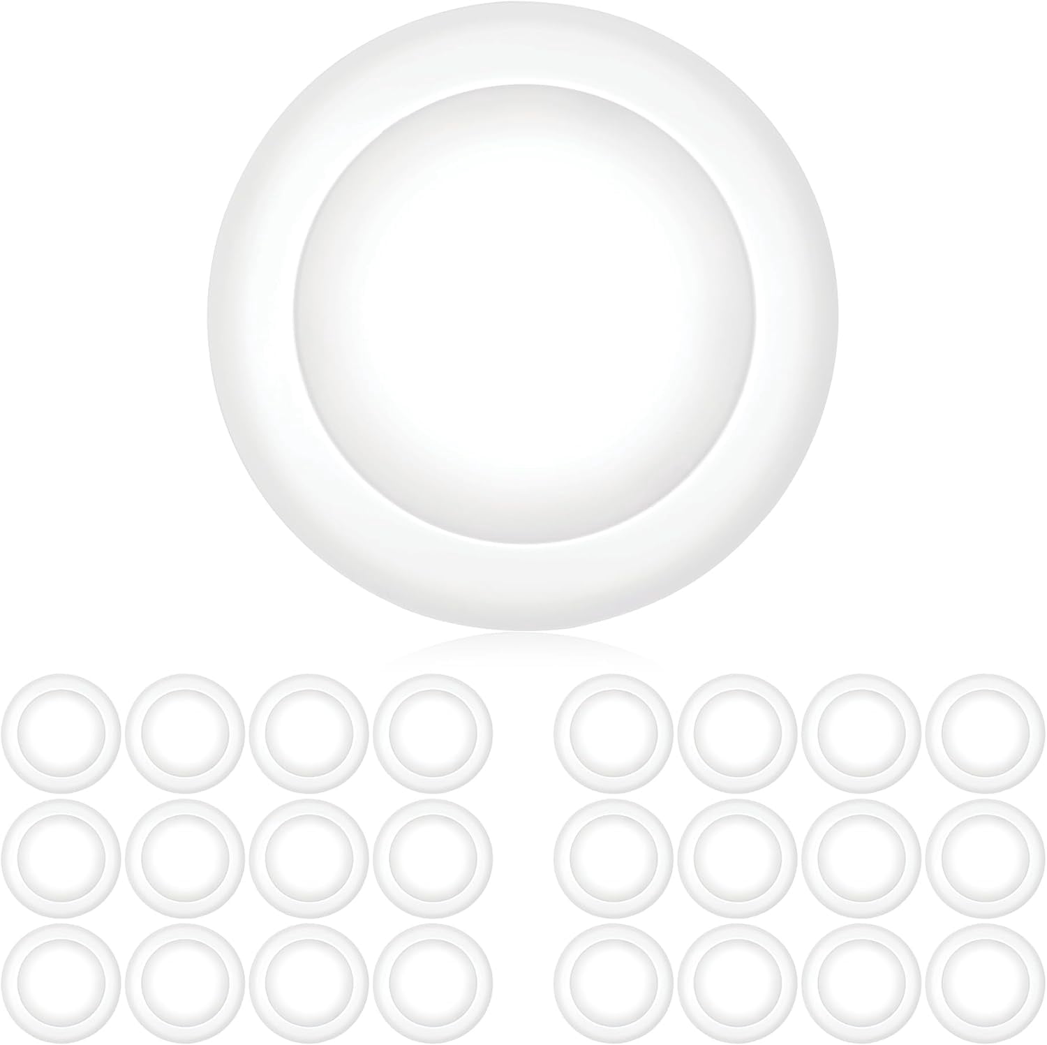 (24 Pack) 5/6 Inch Dimmable Disk Light Surface Flush Mount 15W, UL ...