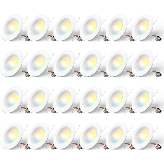 24 Pack 5/6 inch 5CCT LED Recessed Lighting, Dimmable, 12.5W=100W ...