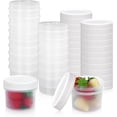 24 Pack 5 oz(160 ml) Food Storage Jars with Screw Lids, Reusable Small ...