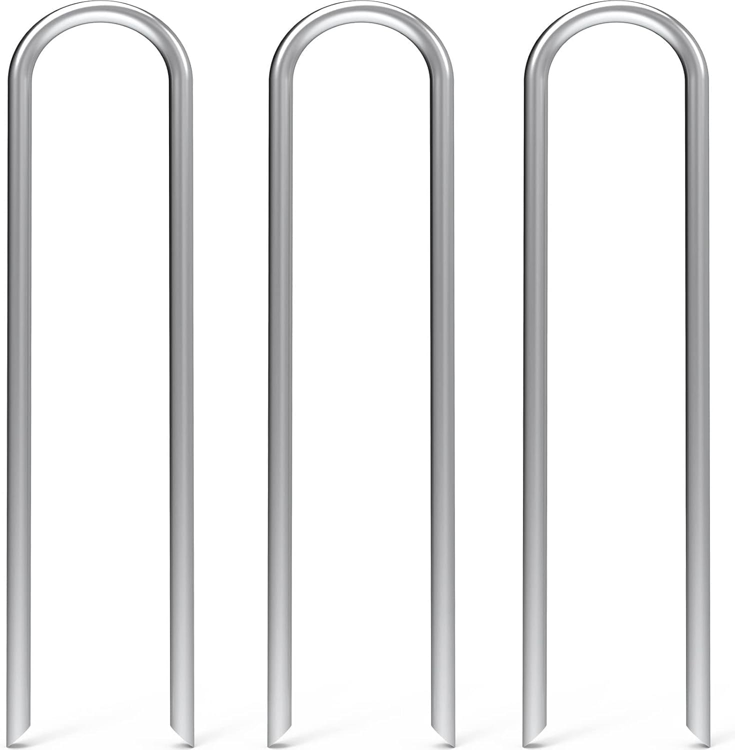 24 Pack 6 Inch Garden Stakes Heavy Duty 11 Gauge Galvanized Yard ...