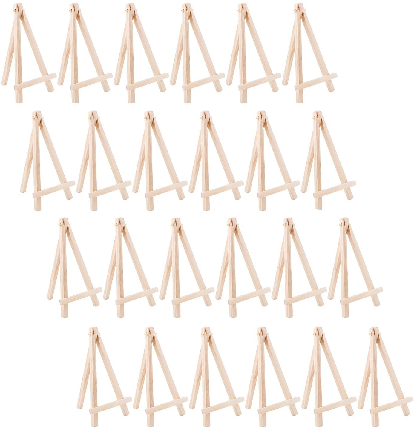 24 Pack 6" Small Art Easel Stand Tabletop Mini Wooden Display Stand ...
