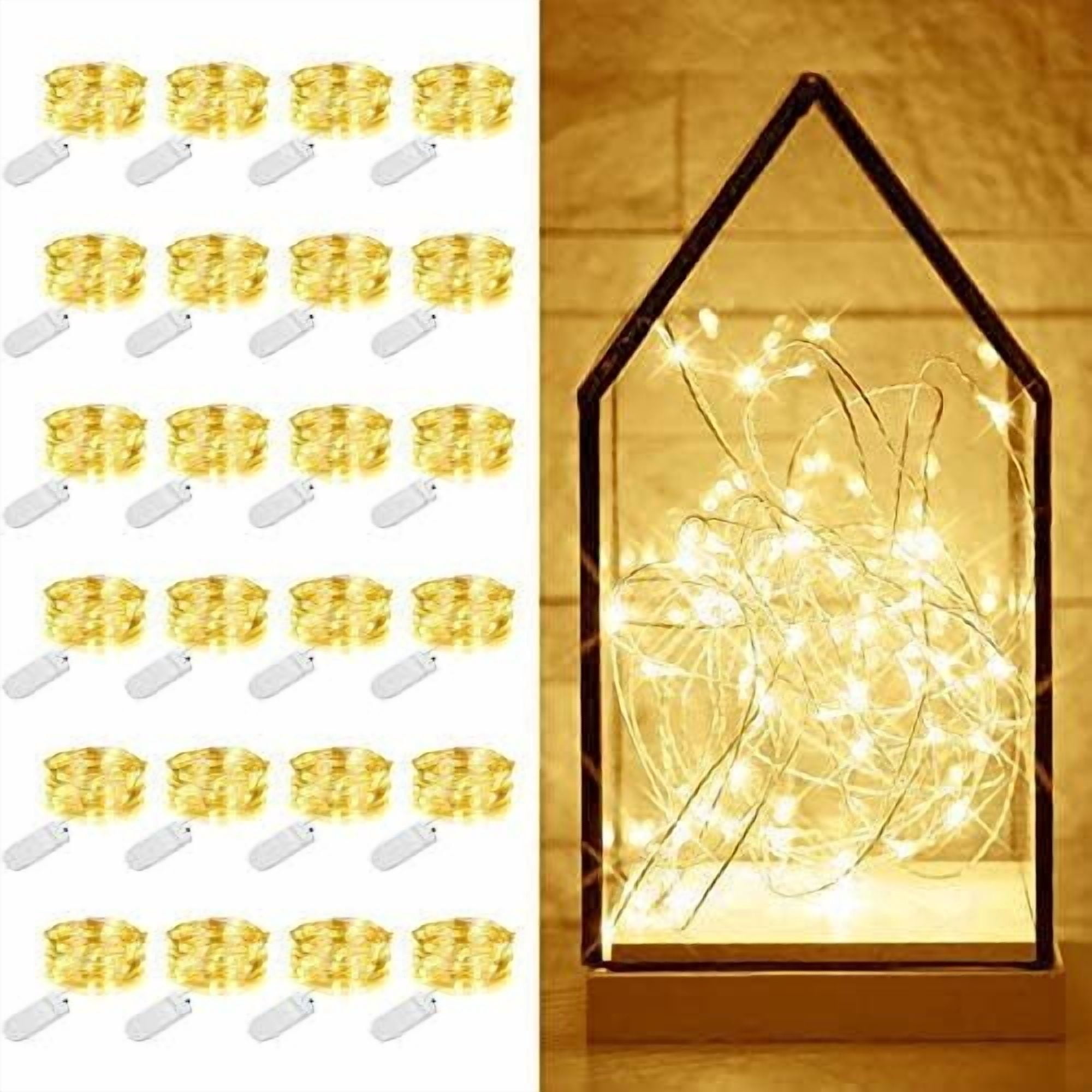 24 Pack 7.2ft Fairy Lights Battery Operated, 20 LED String Lights ...