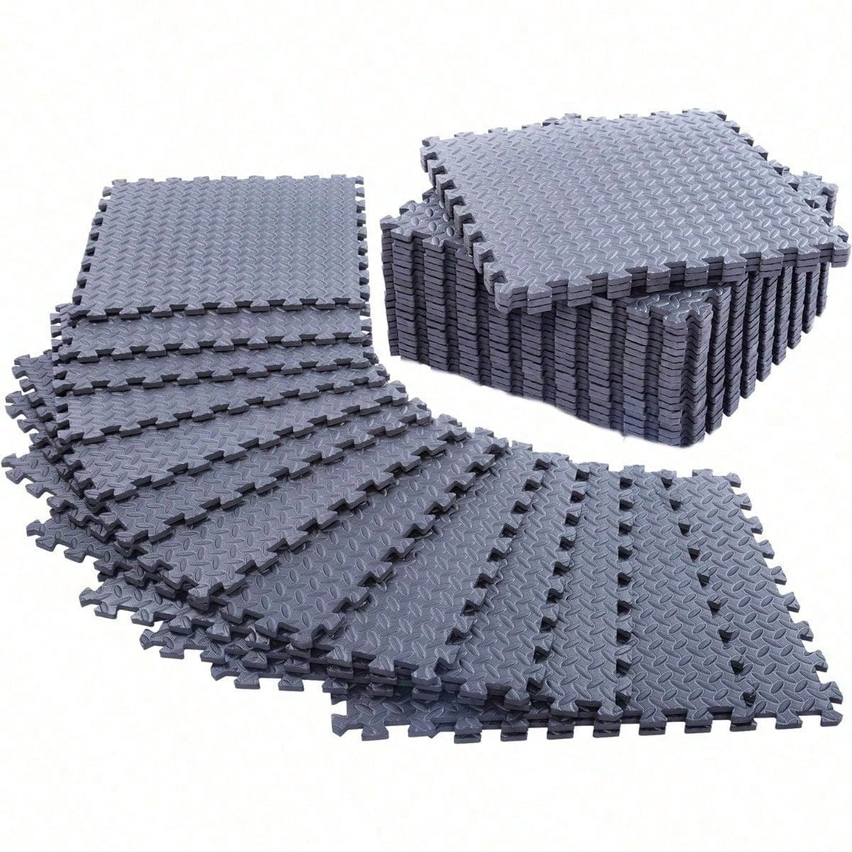 24 Pack, 96 SQFT 1/2" Extra Thick Floor Exercise Mat For Home Gym Or ...