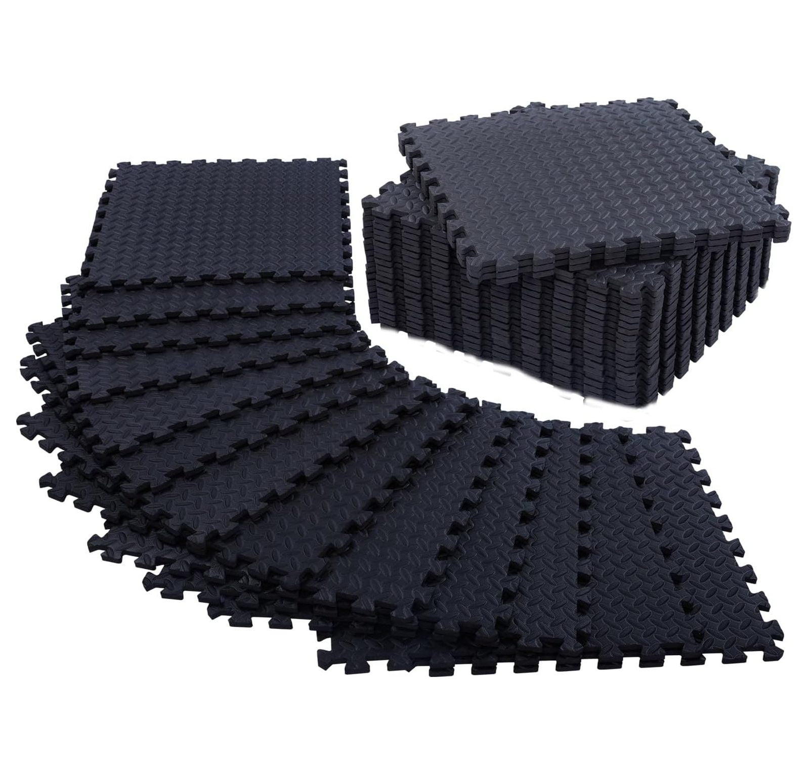 24 Pack, 96 SQFT - 24" x 24" - 1/2" Extra Thick Floor for Home Gym or ...