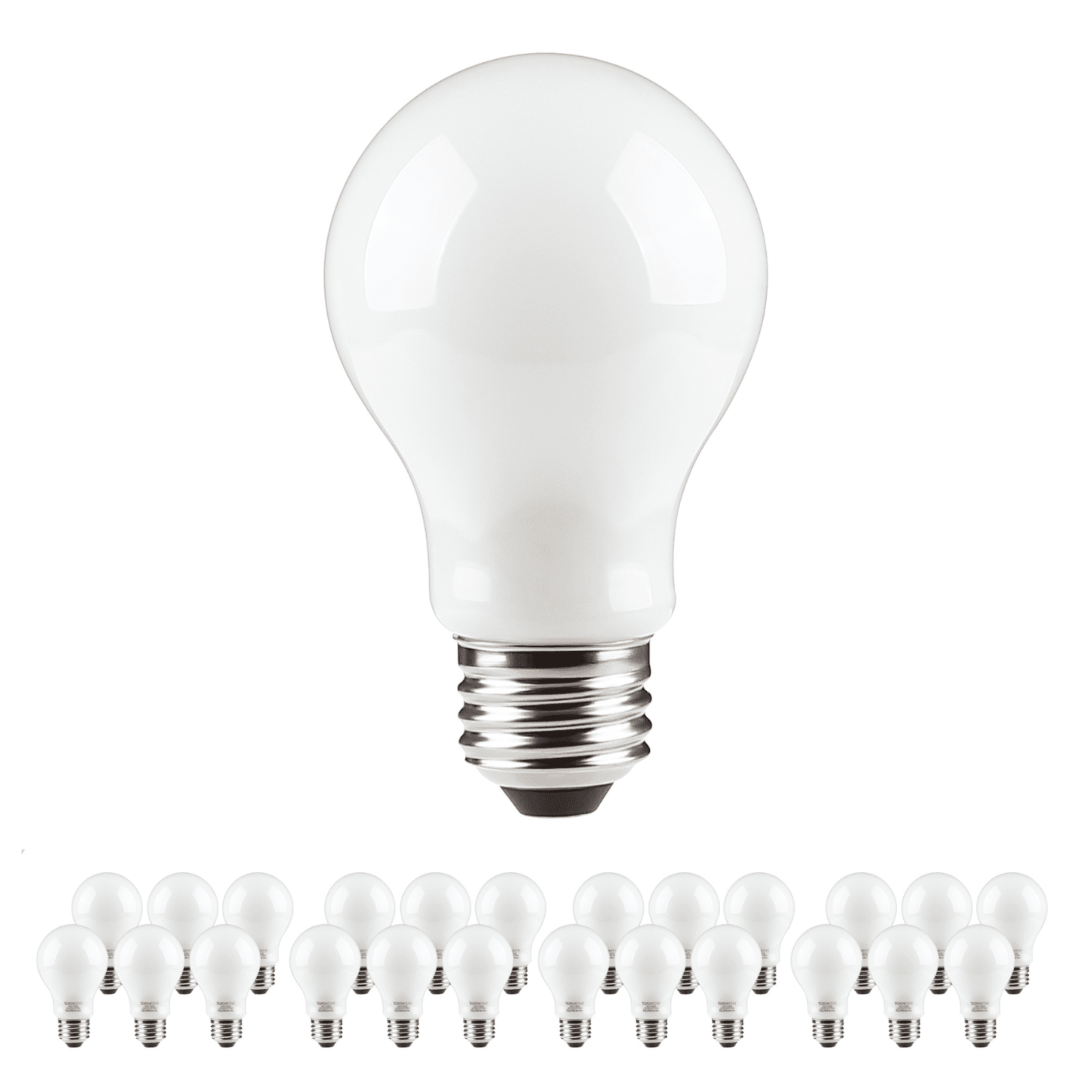 24 Pack 9W LED Dimmable A19 Frosted Glass Filament Light Bulb, 60W ...