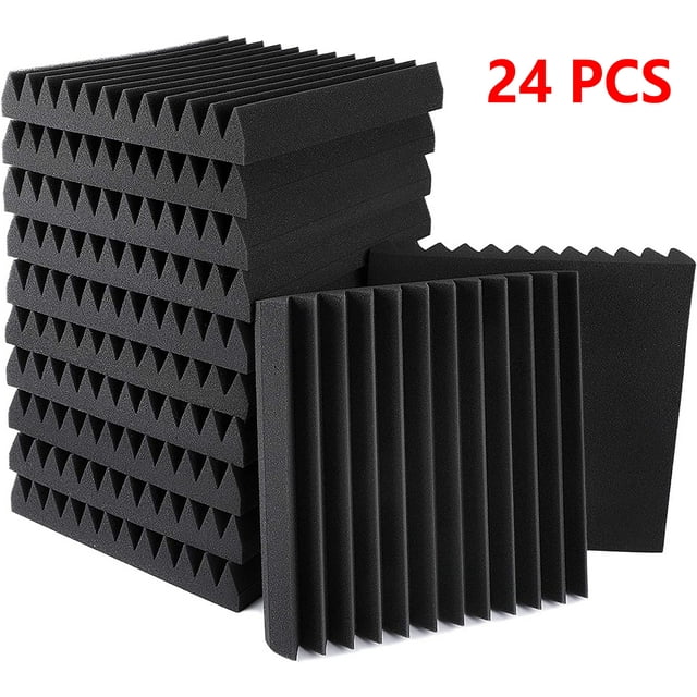 "Walmart 24 Pack Acoustic Panels, 1"" x 12"" x 12"" Soundproofing Pads ...