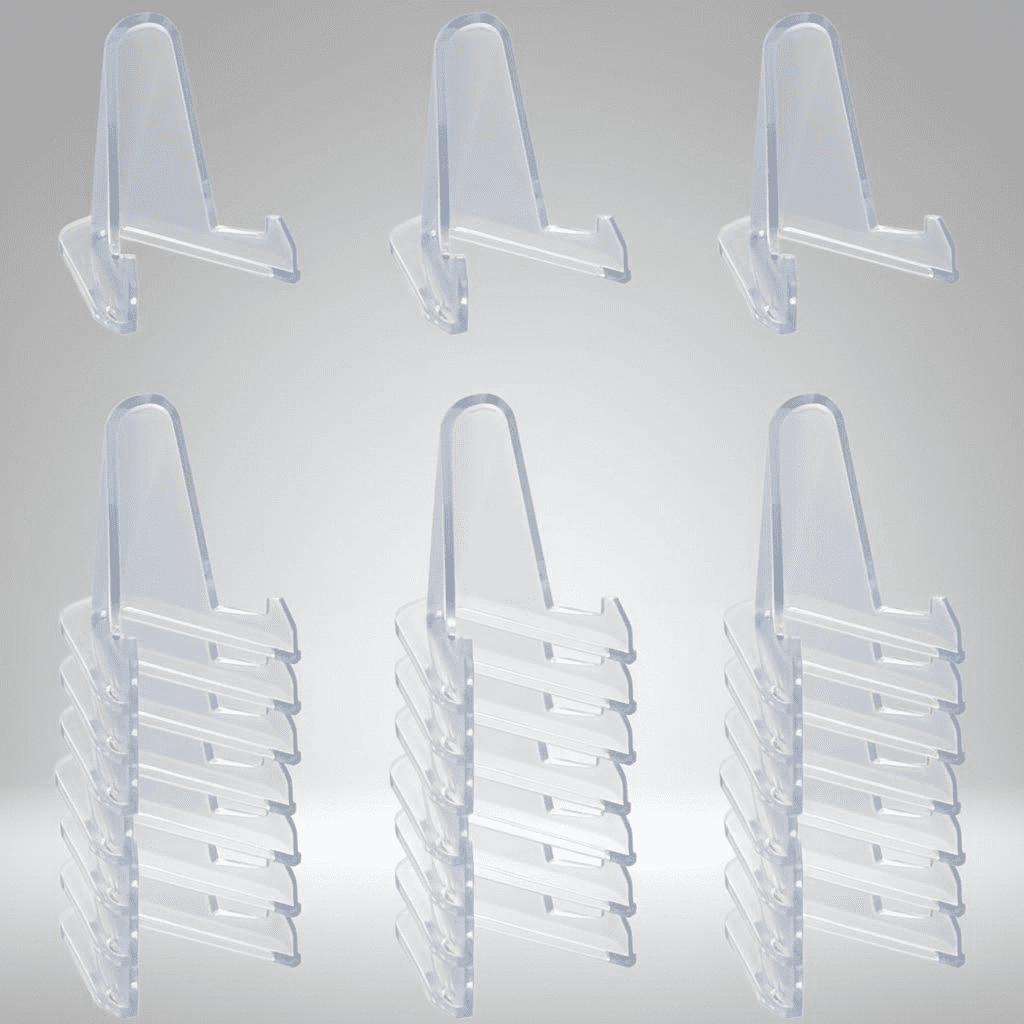 24 Pack Acrylic Card Stands for Display, 2.3 Inch Thickened Clear Card ...