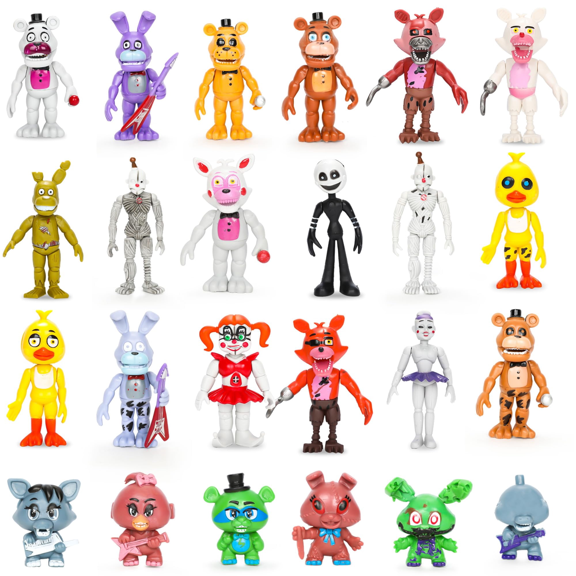 24 Pack Action Figures Set, 4 Inch Horror Game Character Movable Joints ...
