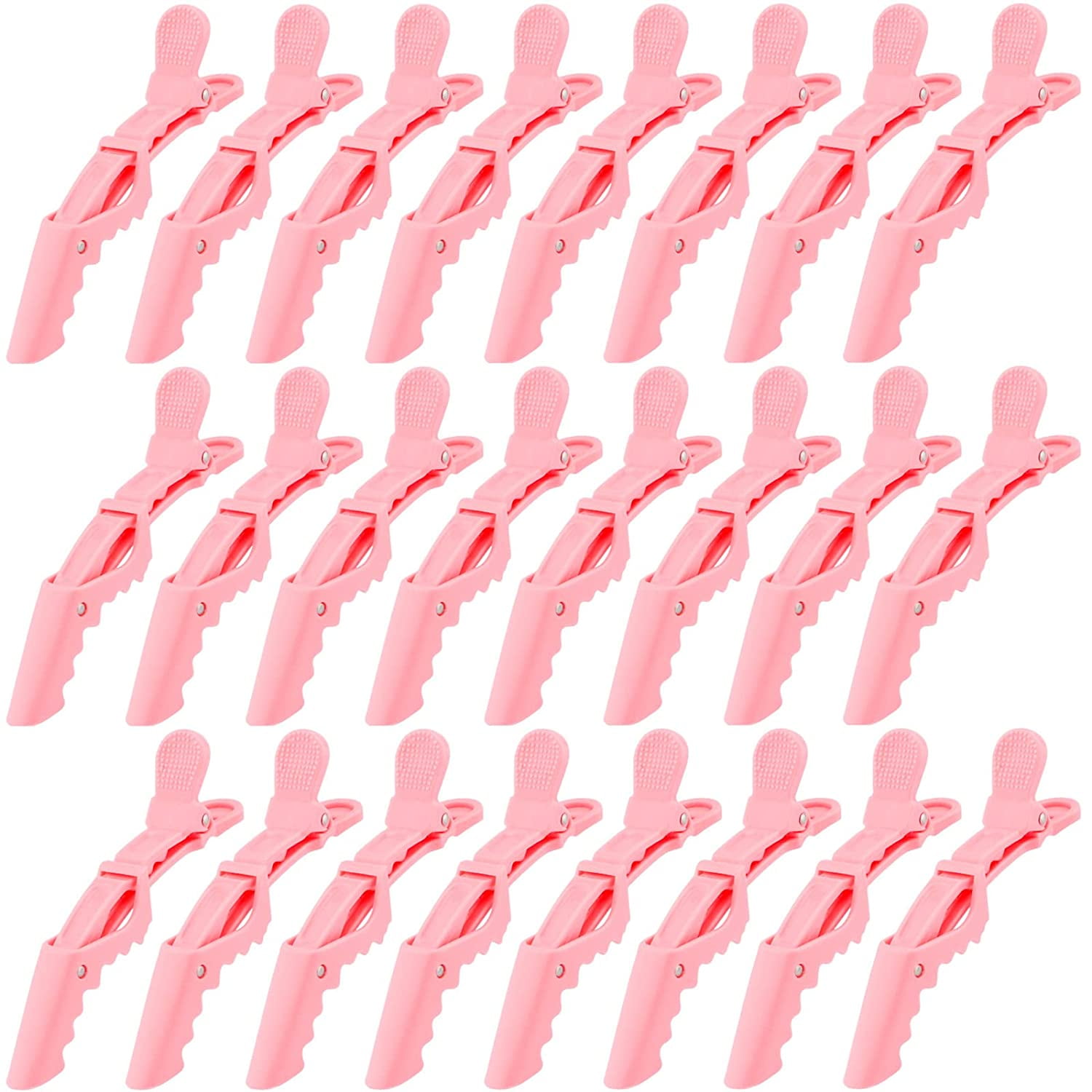 24 Pack Alligator Hair Clips for Styling Sectioning, Pink Salon Pro ...