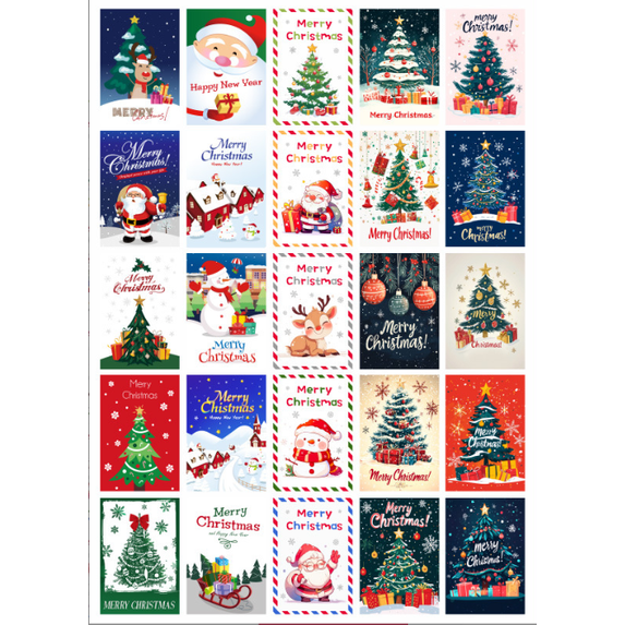 (24-Pack) Artistic Seasonal Greeting Cards with Inspirational Wishes ...