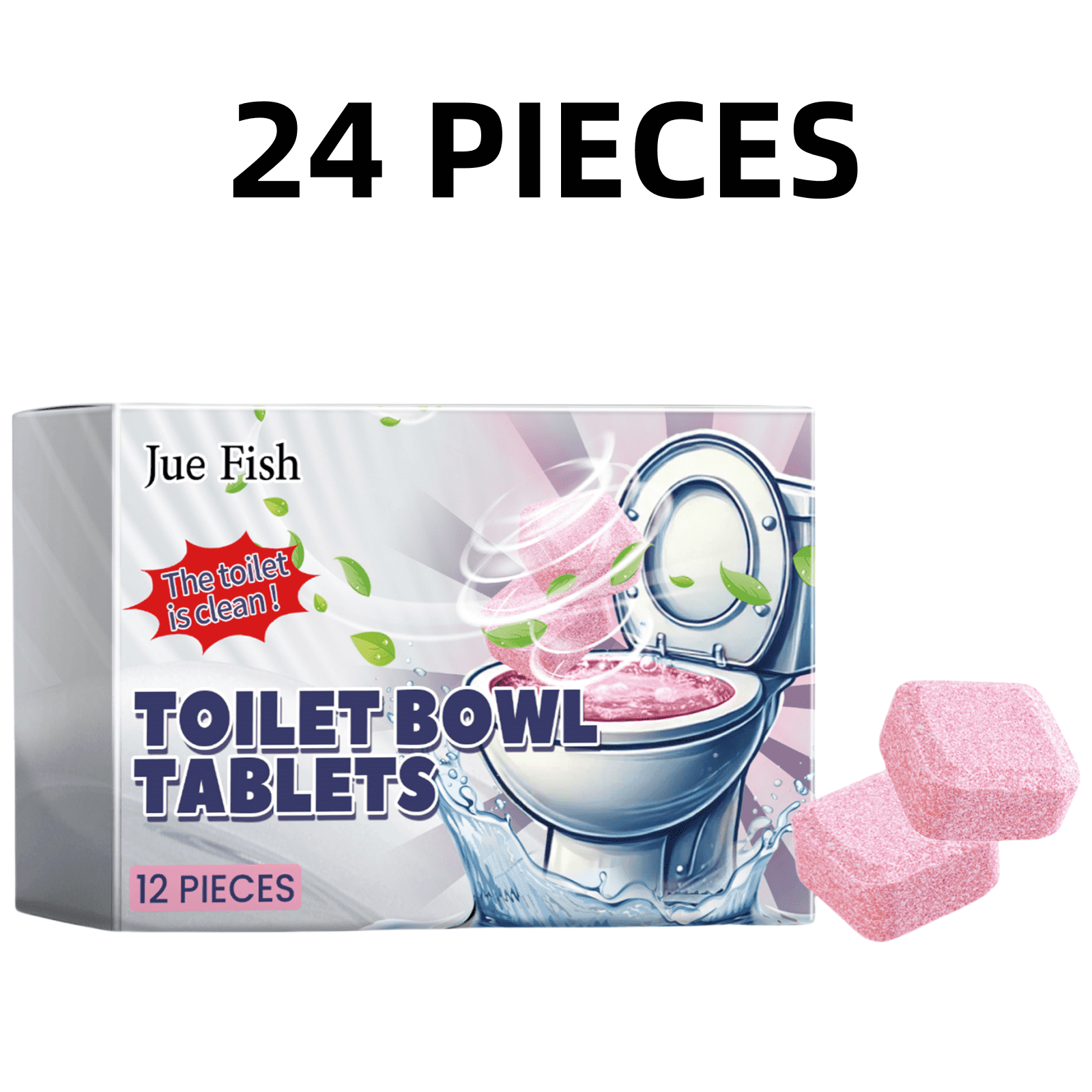 24 Pack Automatic Toilet Bowl Cleaner Tablets, Multipurpose Bathroom ...