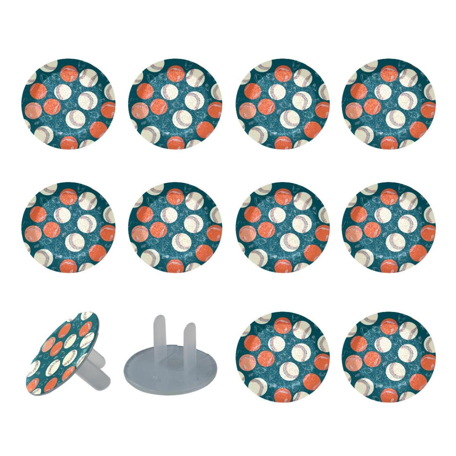 24 Pack Baseball Ball Background Outlet Covers Baby Proofing, Child ...