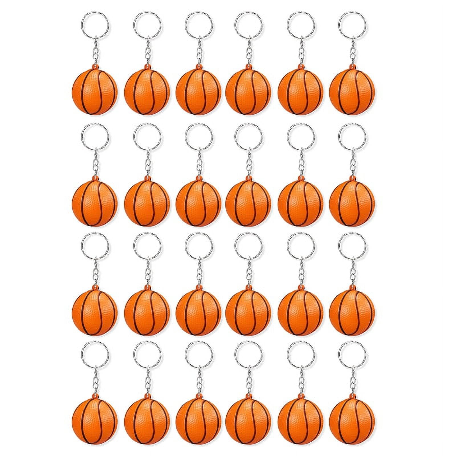 24 Pack Basketball Keychains,Mini Stress Ball Keychains,Sports ...
