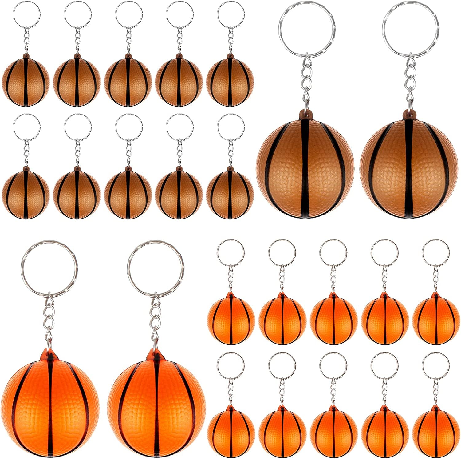 24 Pack Basketball Keychains for Party Favors and School Carnival ...