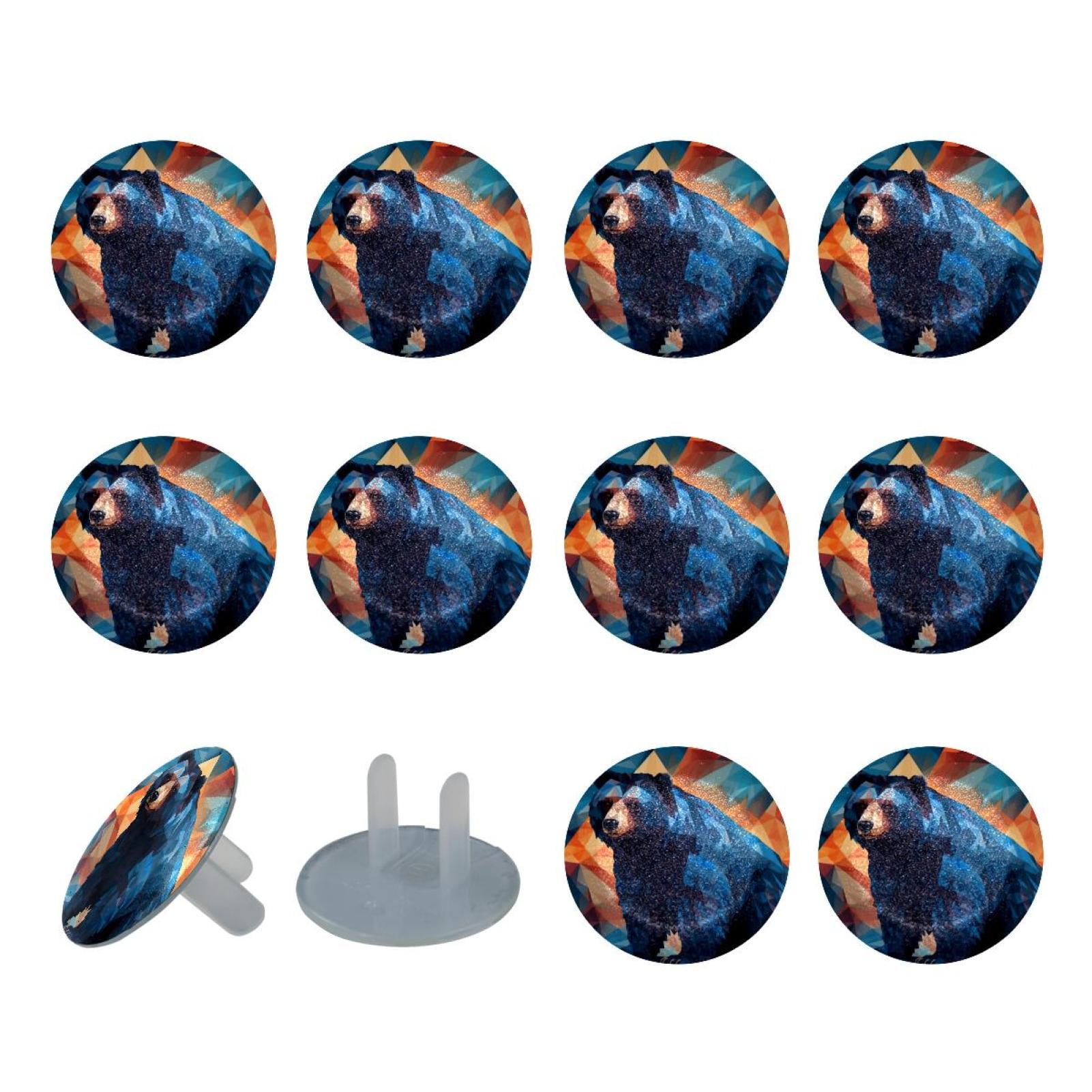 24 Pack Bear Outlet Covers Baby Proofing | Secure Electric Plug ...