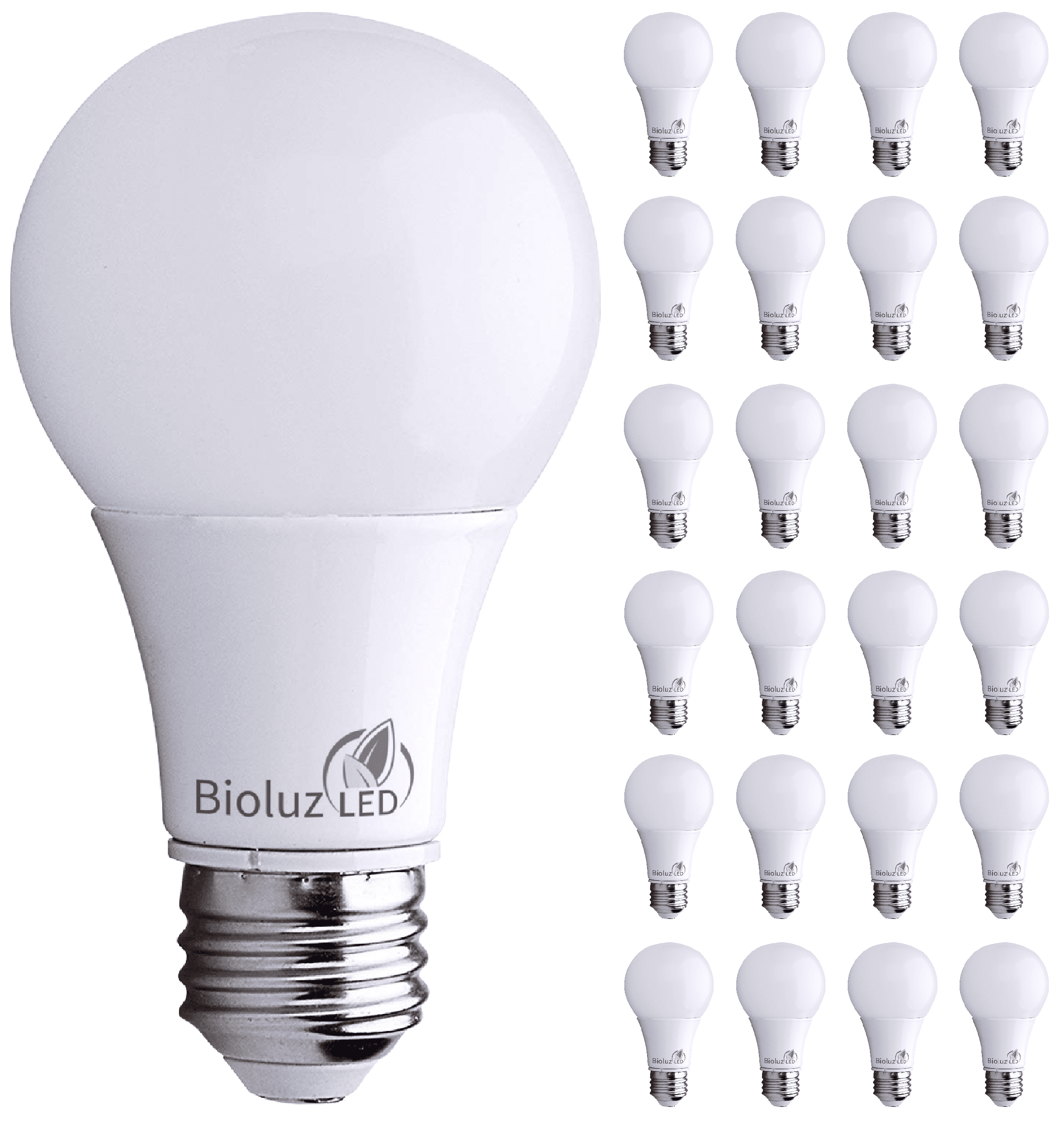 24 Pack Bioluz LED A19 40 Watt LED Light Bulbs Non Dimmable - Walmart.com