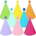 24 Pack Birthday Party Hats,8 Colors Cone Party Hat for Kids Adults ...