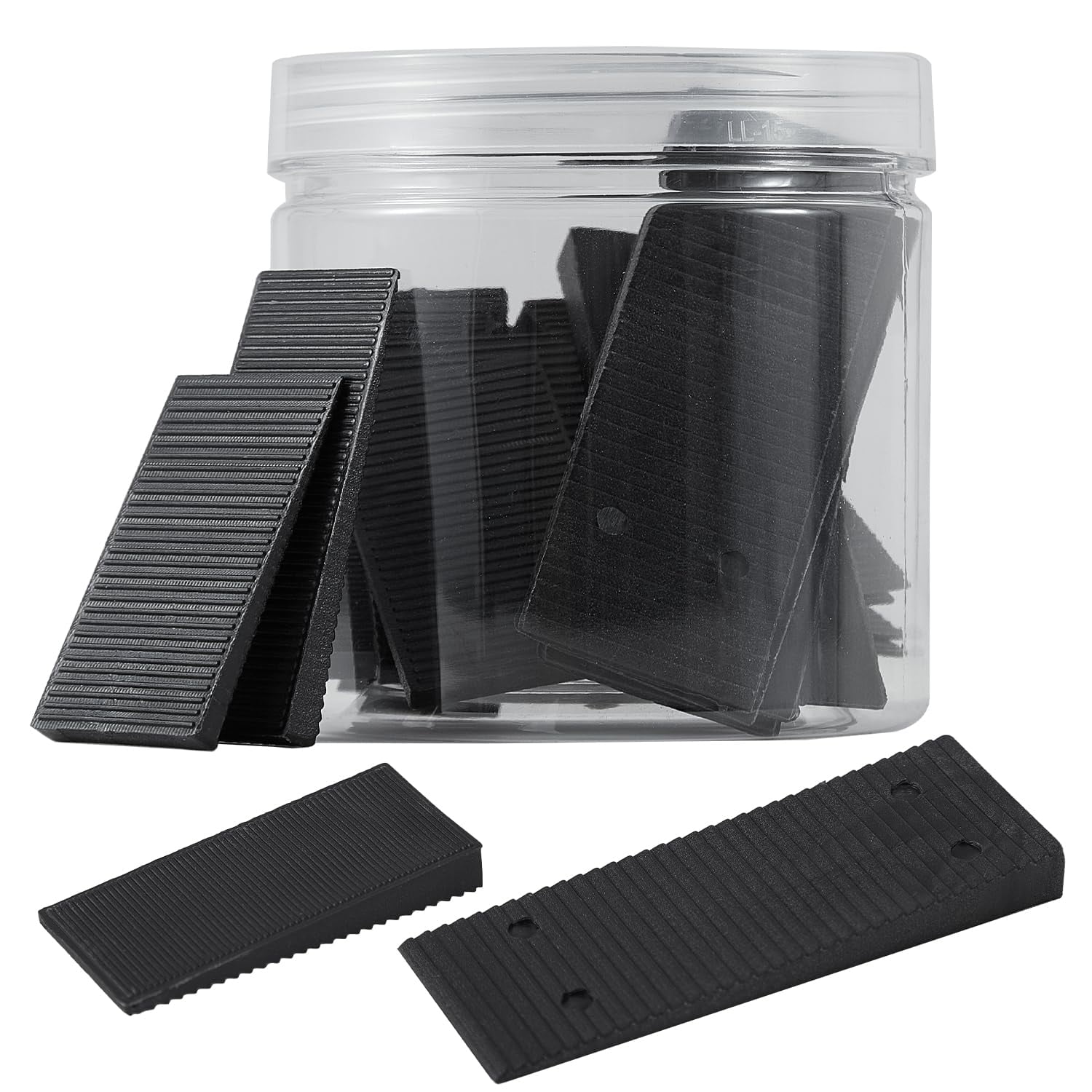 24 Pack Black Multi Purpose Furniture Plastic Shims for Leveling ...