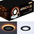 24 Pack Black Recessed Lights 4 Inch with Night Light, Canless Ultra ...