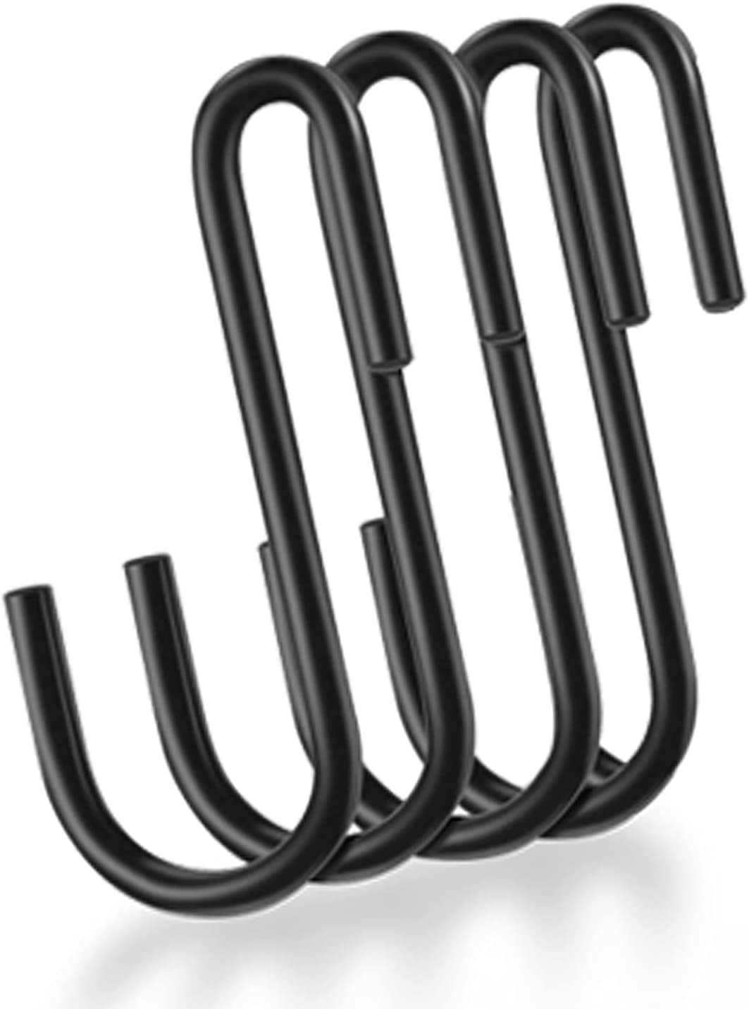 24 Pack Black S Shaped Hooks Small Hanging Hangers for Bathroom Bedroom ...