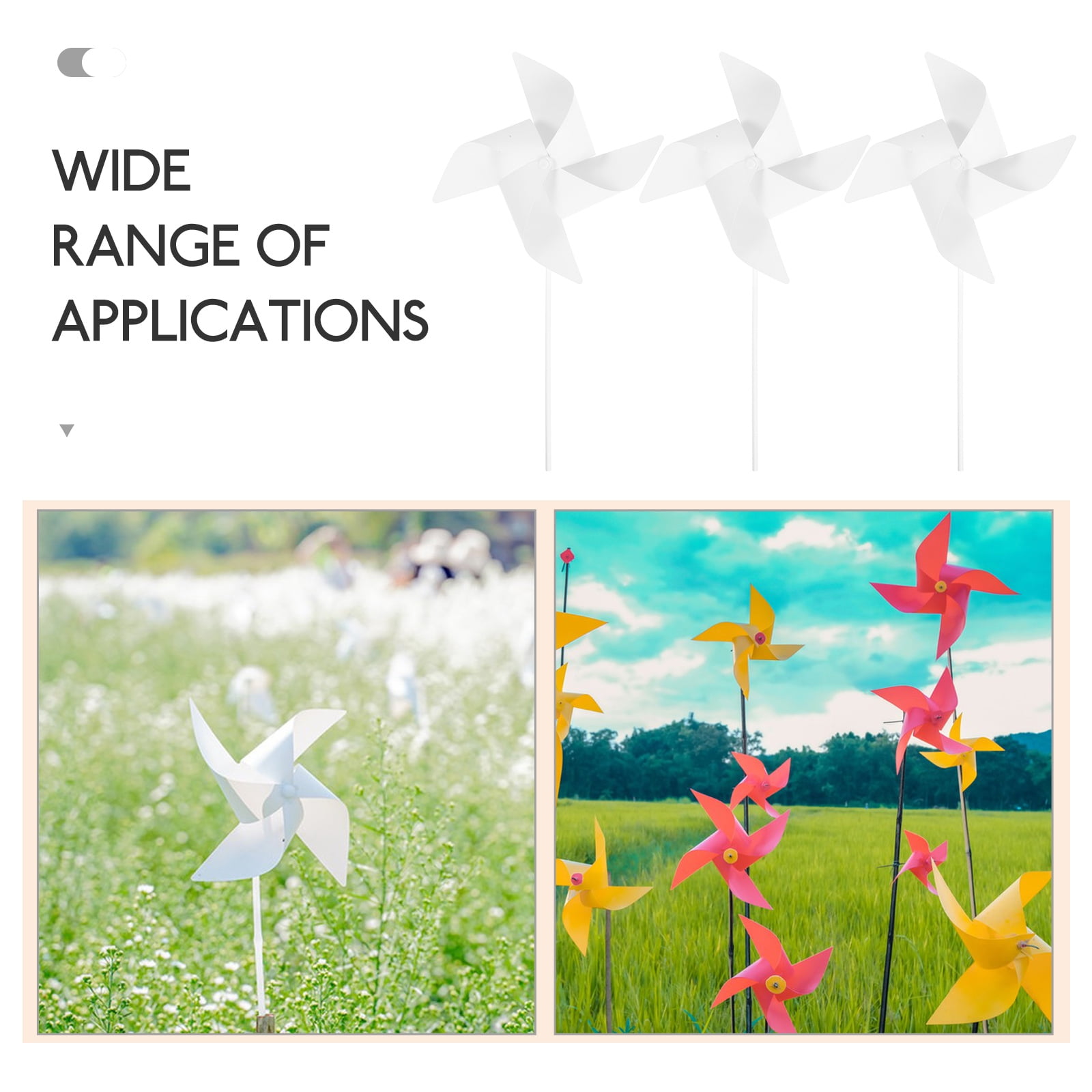 TOYMYTOY Diy Windmill Children Drawing Windmill White 24Pcs 15.33X9 ...