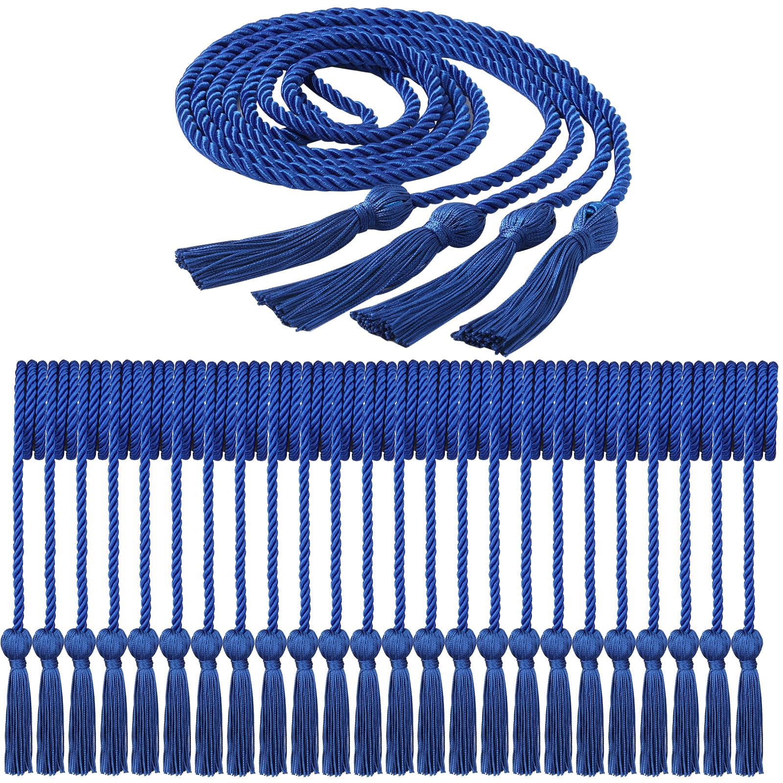 24 Pack Blue Graduation Cords With Tassels for High School College ...