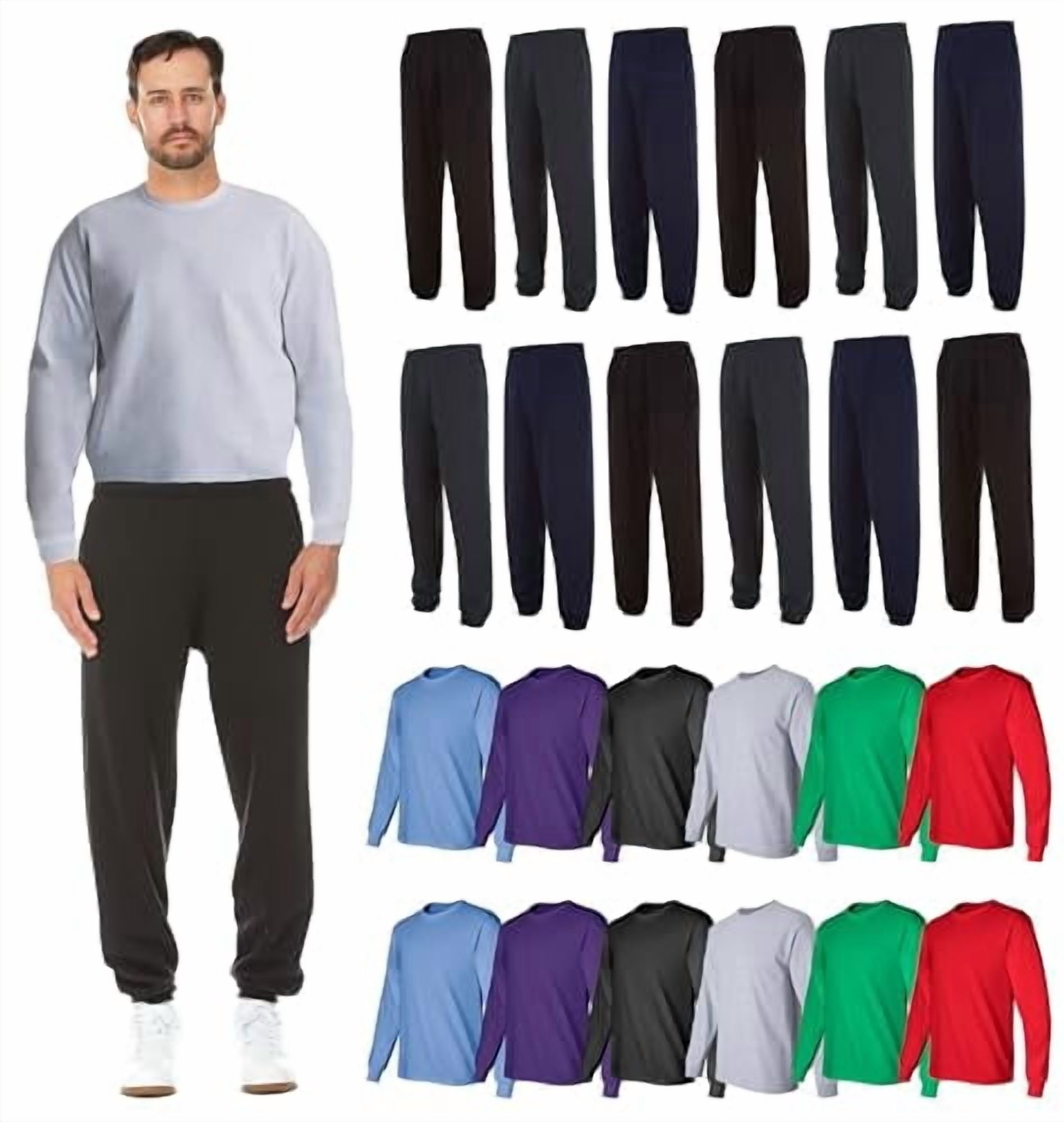 24 Pack Bulk Clothing Bundle for Men – 12 Mens Jogger Pants & 12 ...
