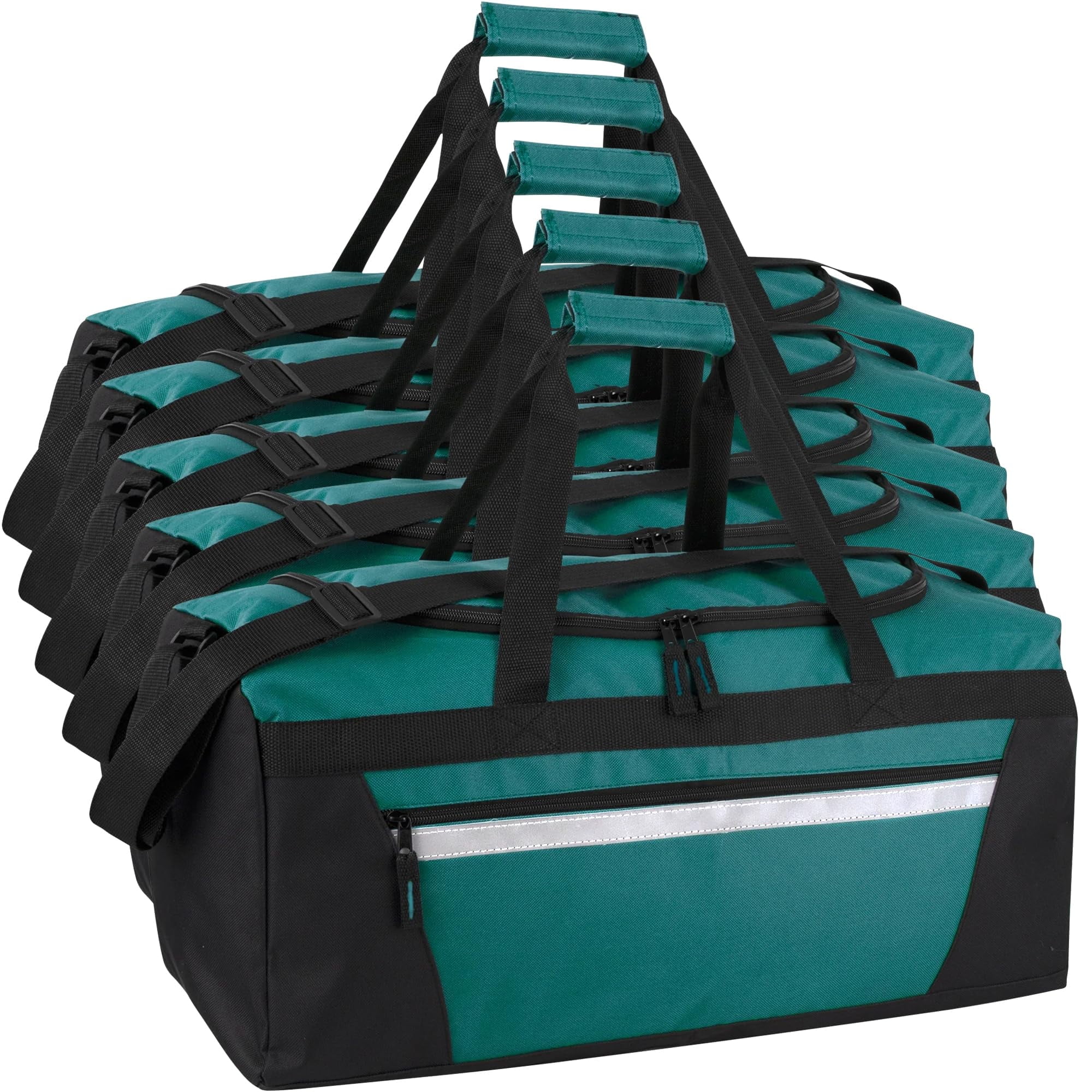 24 Pack of Bulk Wholesale 40 Liter 22 Inch Duffle Bags with Reflective ...