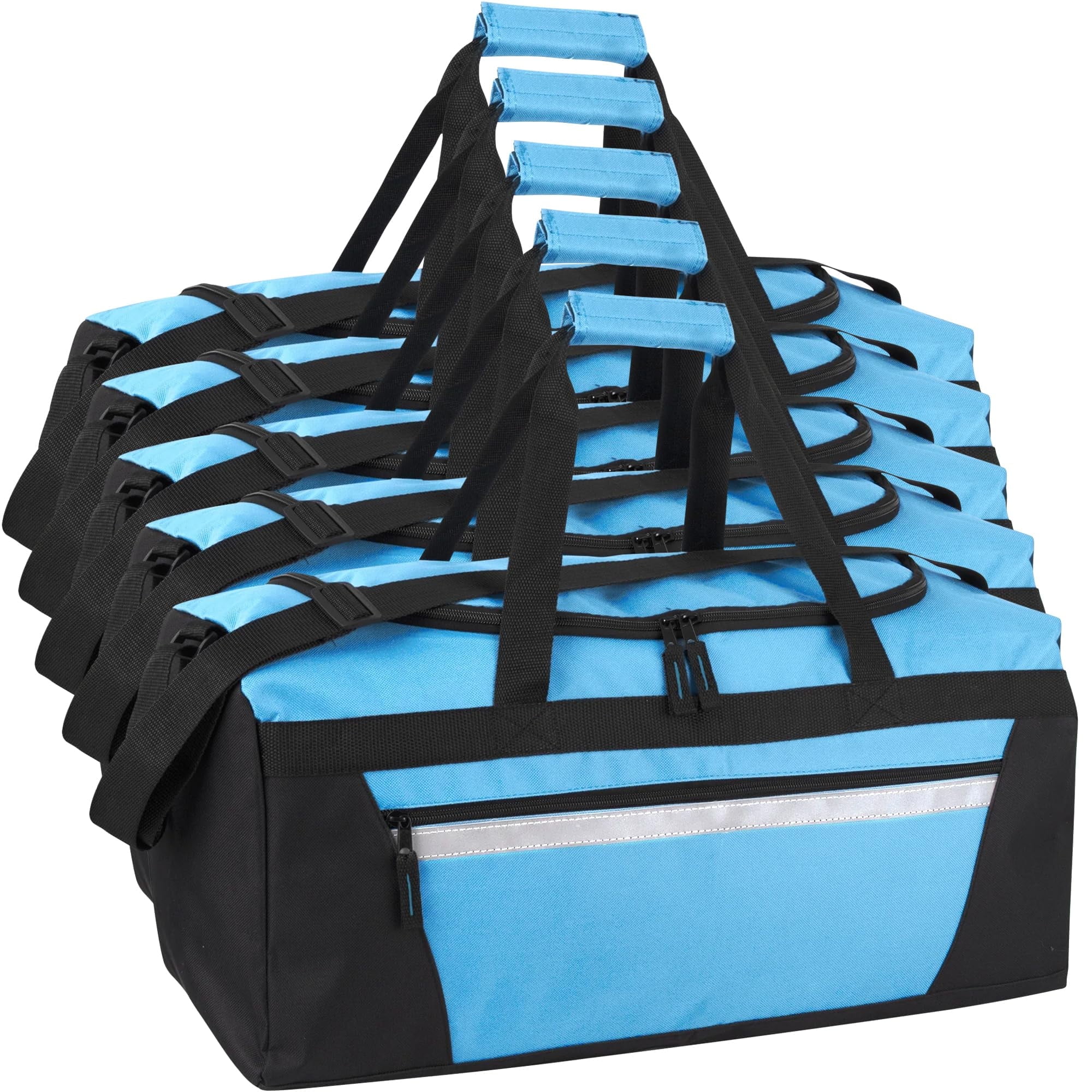 24 Pack of Bulk Wholesale 40 Liter 22 Inch Duffle Bags with Reflective ...