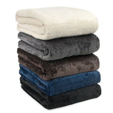24 Pack of Bulk Wholesale 80"L x 60"W Solid Color Fleece Throw Blankets ...