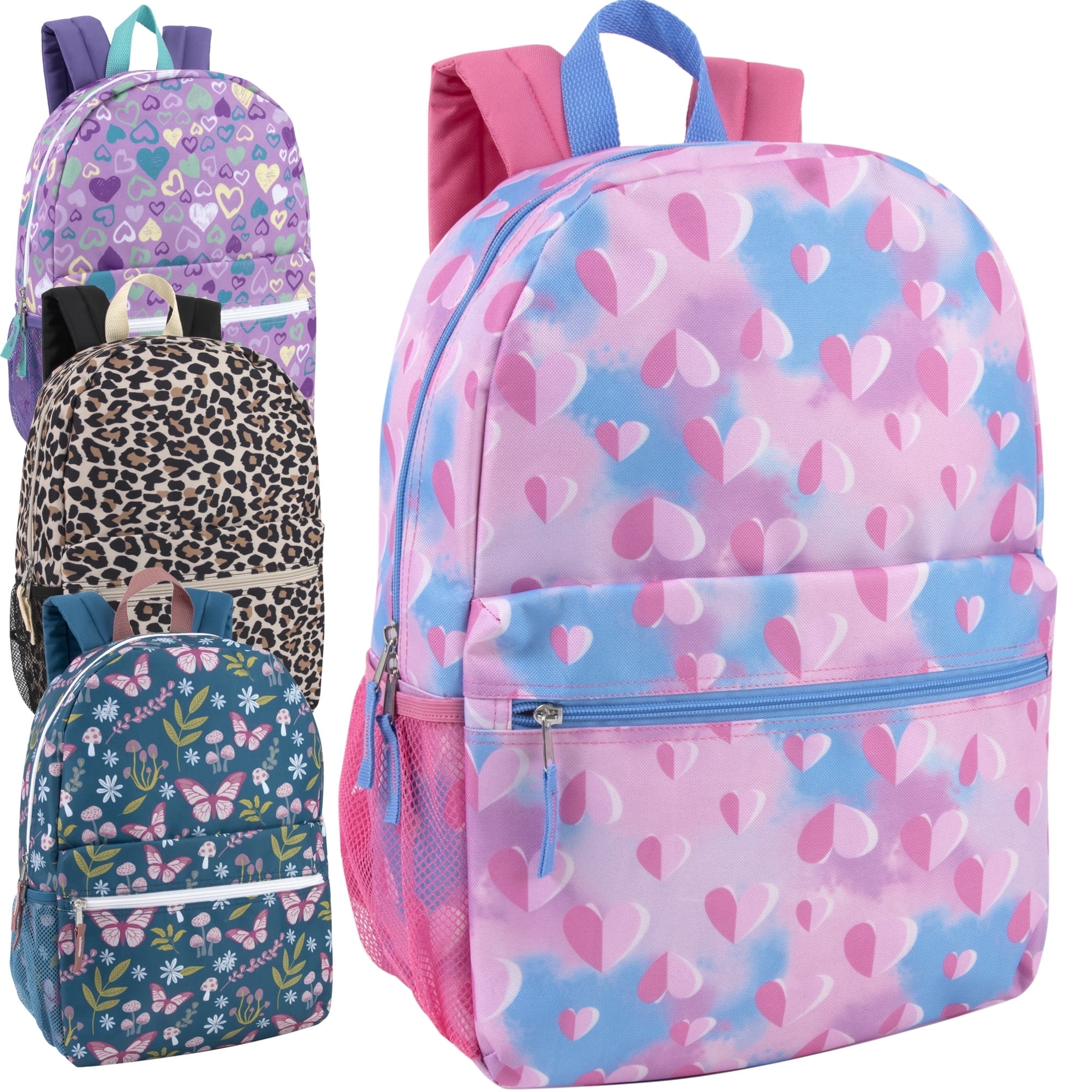 24 Pack of Bulk Wholesale Fun Printed Backpacks for Commuting and ...