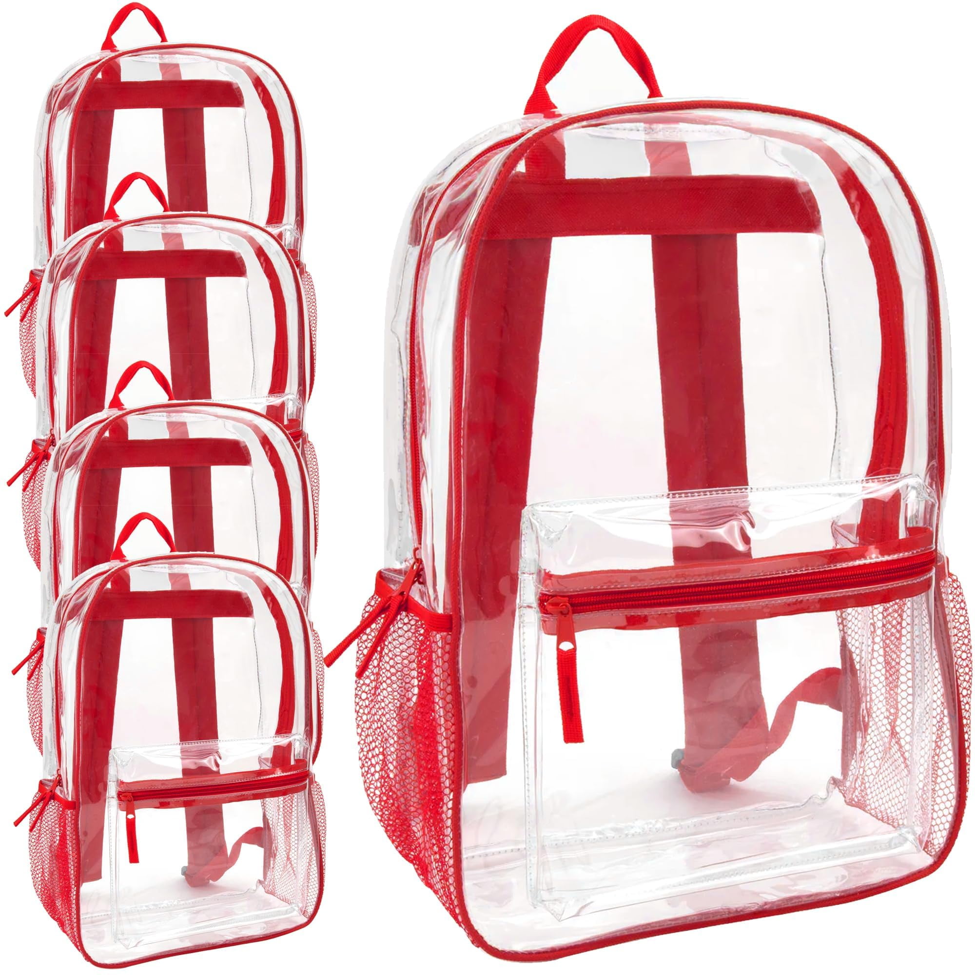 24 Pack of Bulk Wholesale Heavy Duty 17 Inch Clear Transparent Color ...