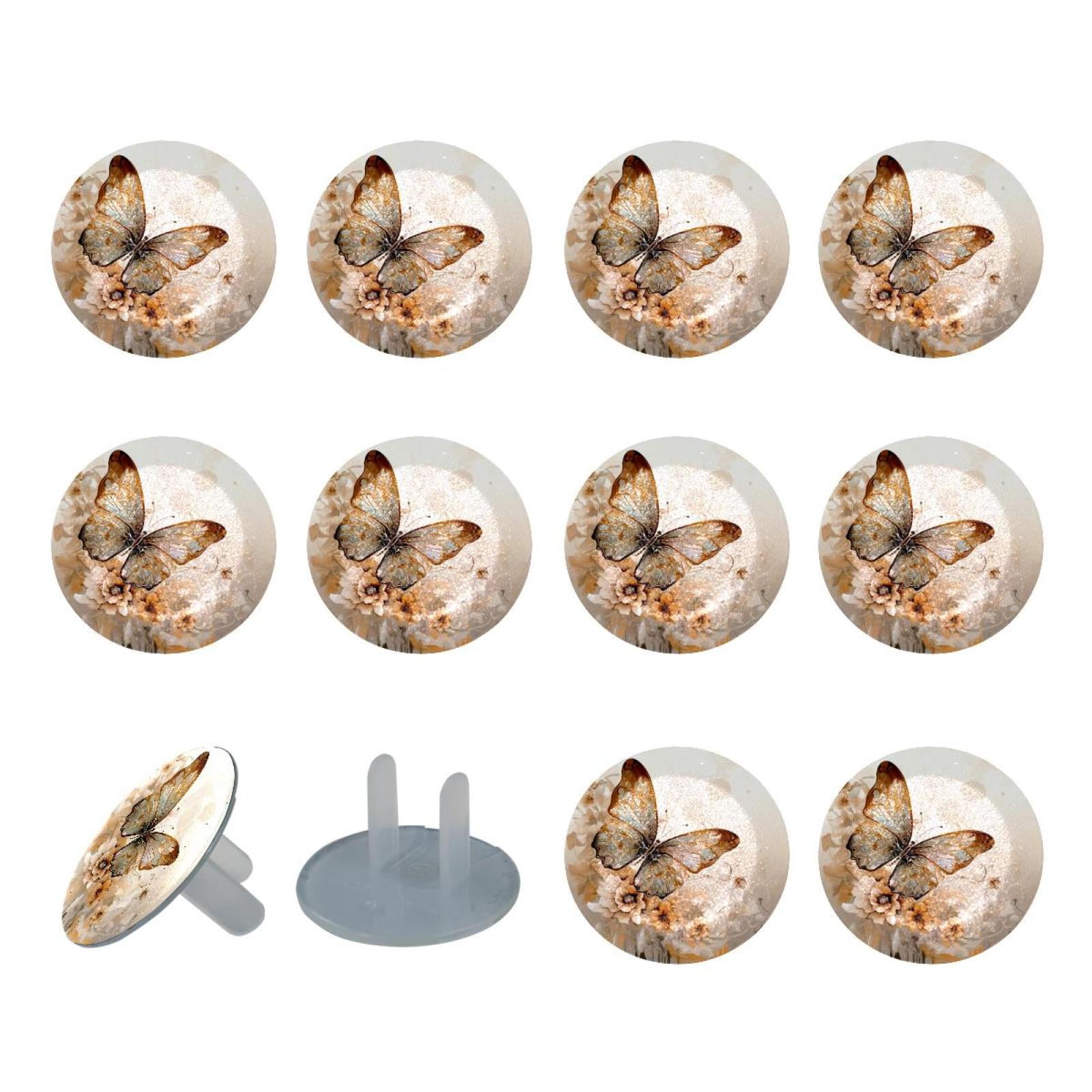 24 Pack Butterfly Outlet Covers Baby Proofing, Child Safety Plug Covers ...