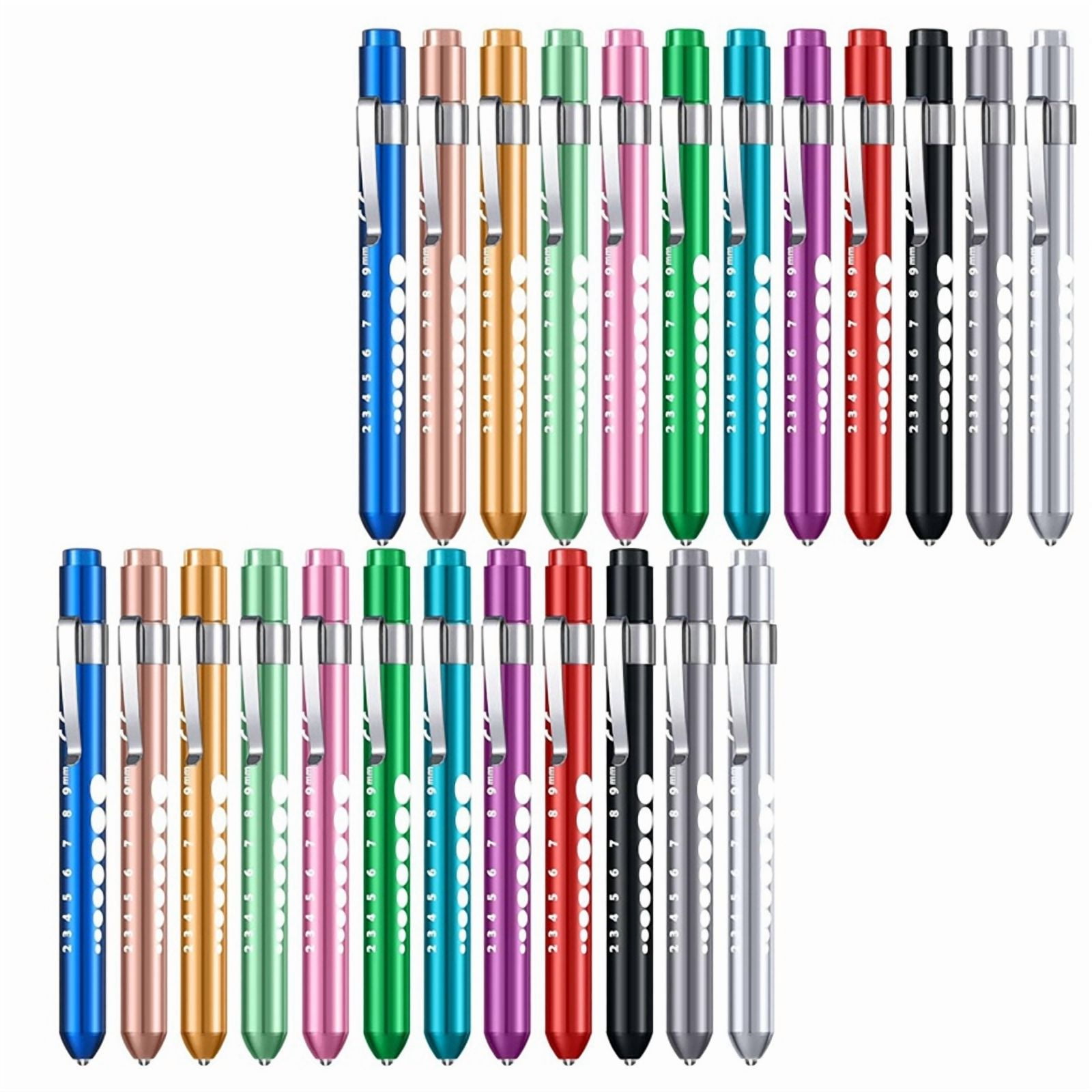 24 Pack C for Nurse Reusable Pen Light with Pupil Gauge, Colorful Nurse ...