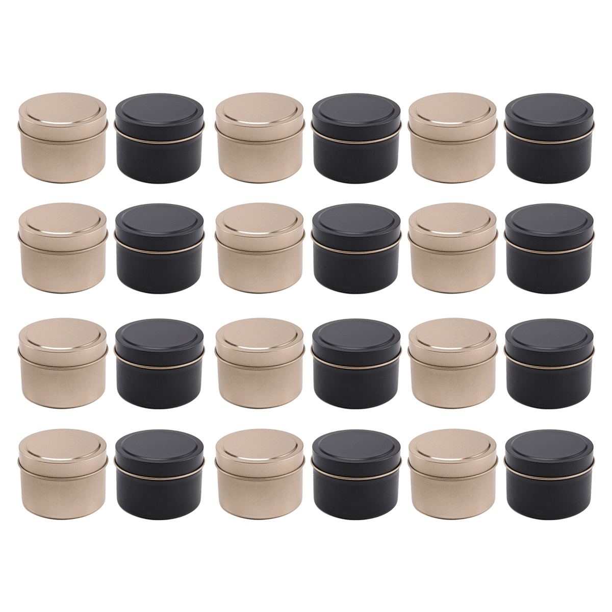 24 Pack Candle Tin Cans with Lids, 4 Oz, Metal Jars for DIY Making ...
