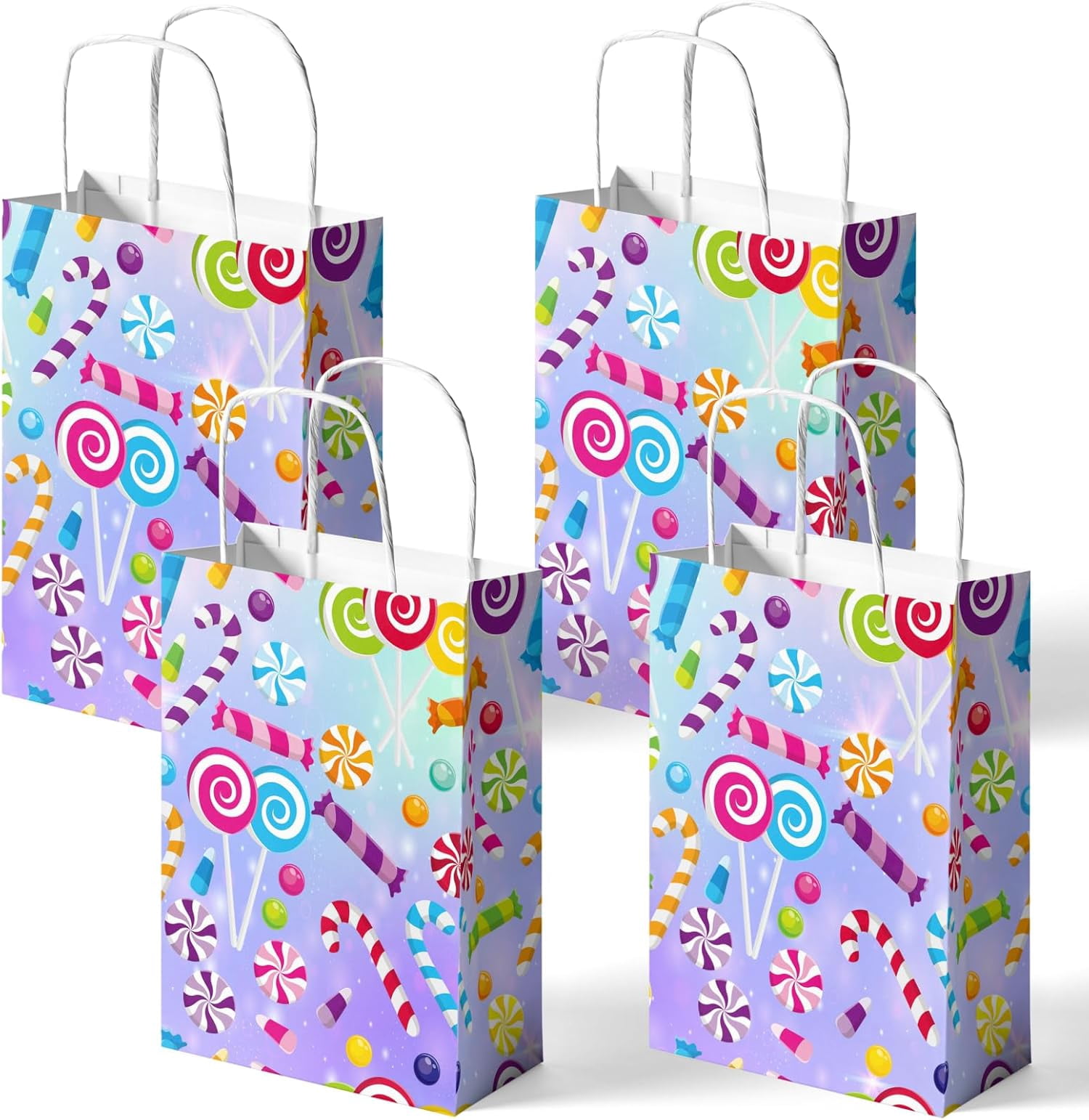 24 Pack Candyland Party Favor Bags for - Sweet Goodie Bags with Handles ...