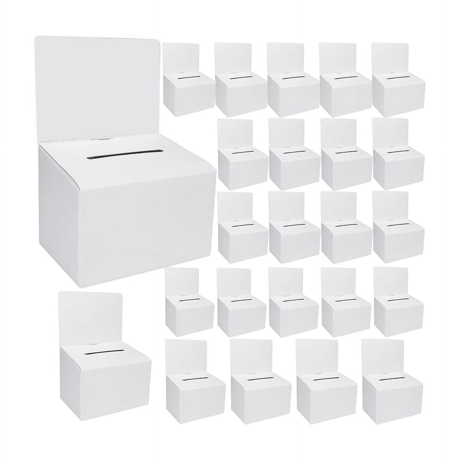 24 Pack Cardboard Ballot Box with Slot, Raffle Boxes 6x6Inch - Walmart.com