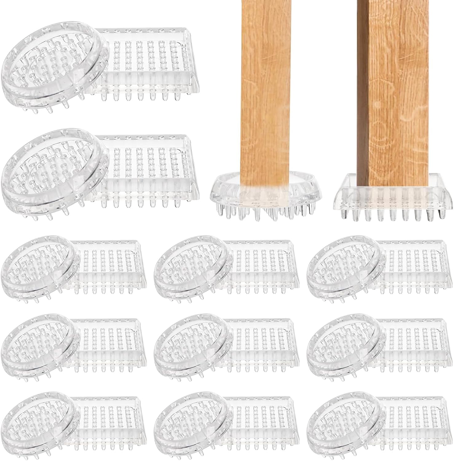 24 Pack Carpet Protectors Spiked Caster Cups, Plastic Furniture Caster ...