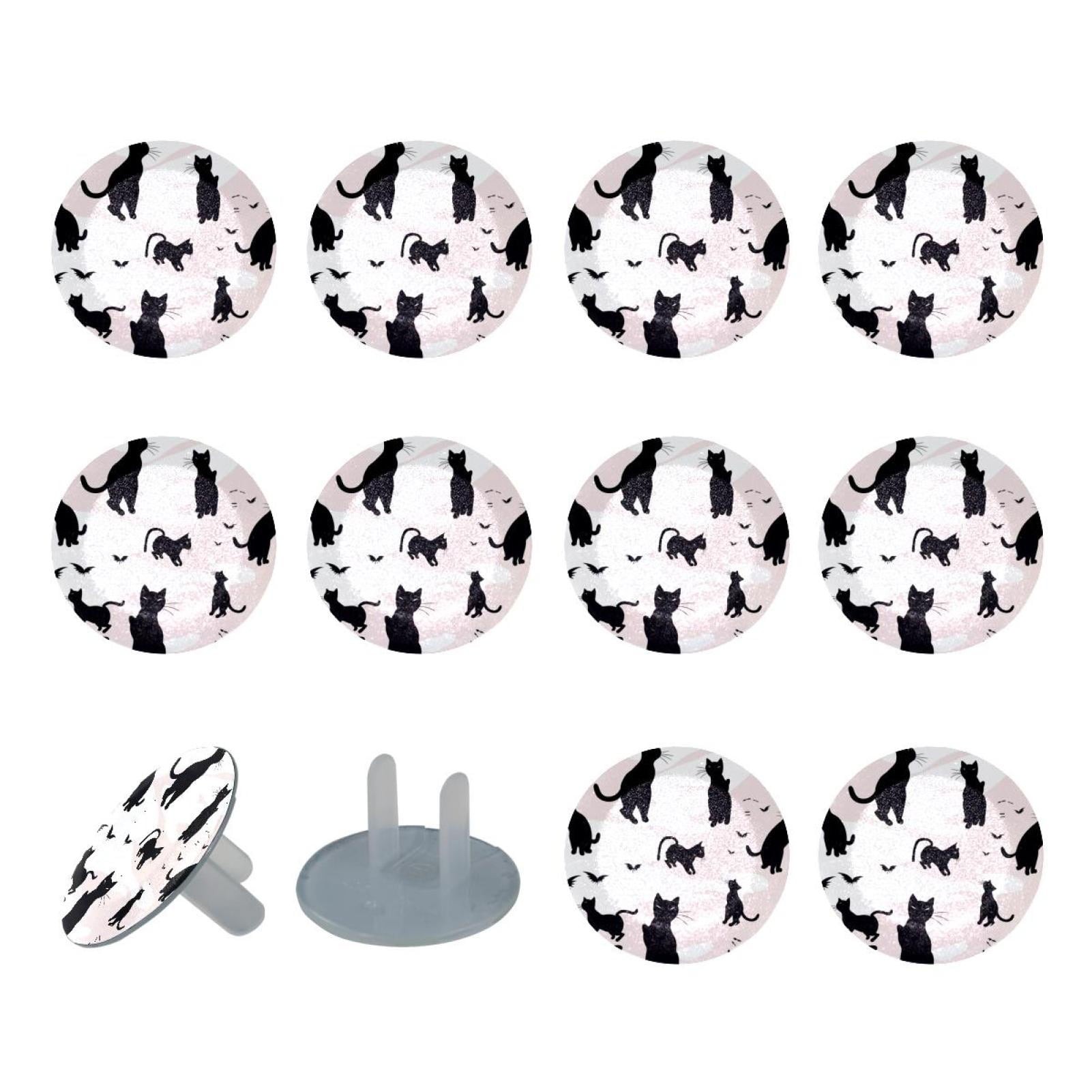 24 Pack Cats on a White Background Outlet Covers Baby Proofing | Secure ...