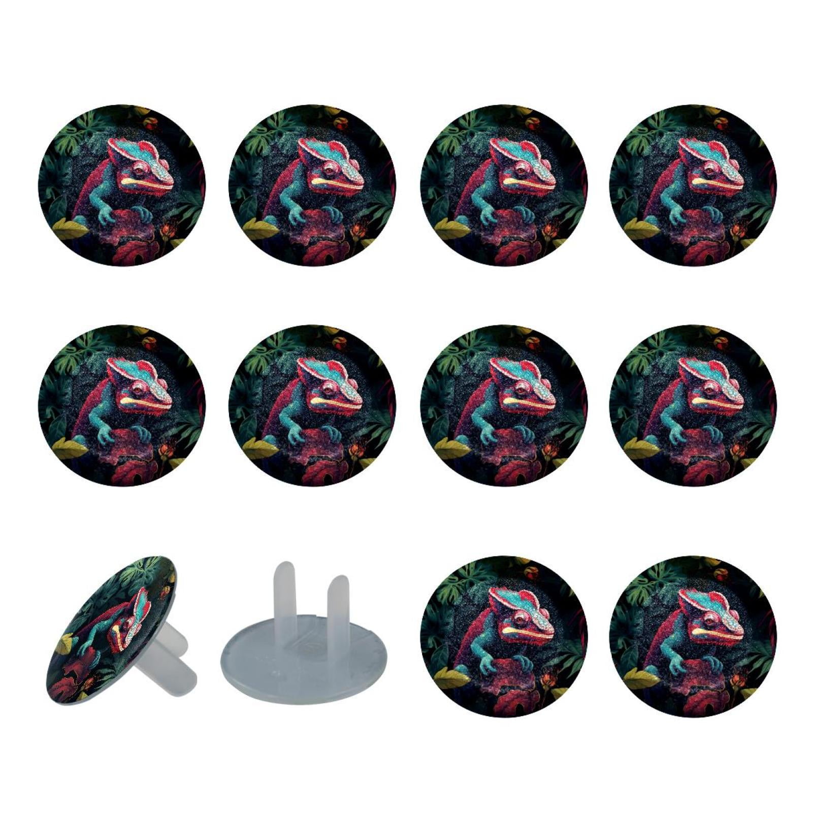 24 Pack Chameleon Outlet Covers Baby Proofing, Child Safety Plug Covers ...