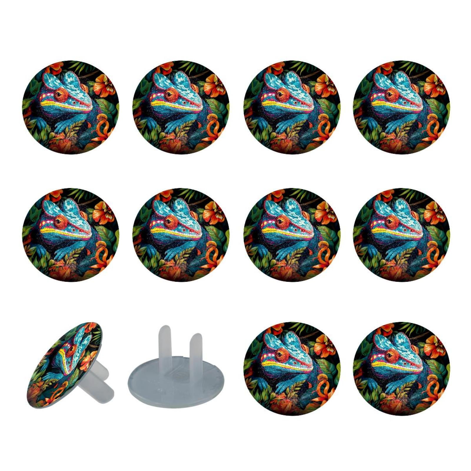 24 Pack Chameleon Outlet Covers Baby Proofing, Child Safety Plug Covers ...