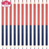 24 Pack Checking Pencils Red and Blue Erasable Pencils Pre-Sharpened ...